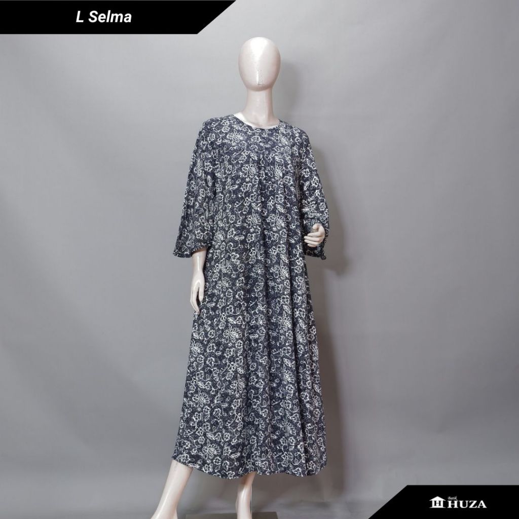 Jual Batik Huza Daster Panjang Longdress Selma | Shopee Indonesia