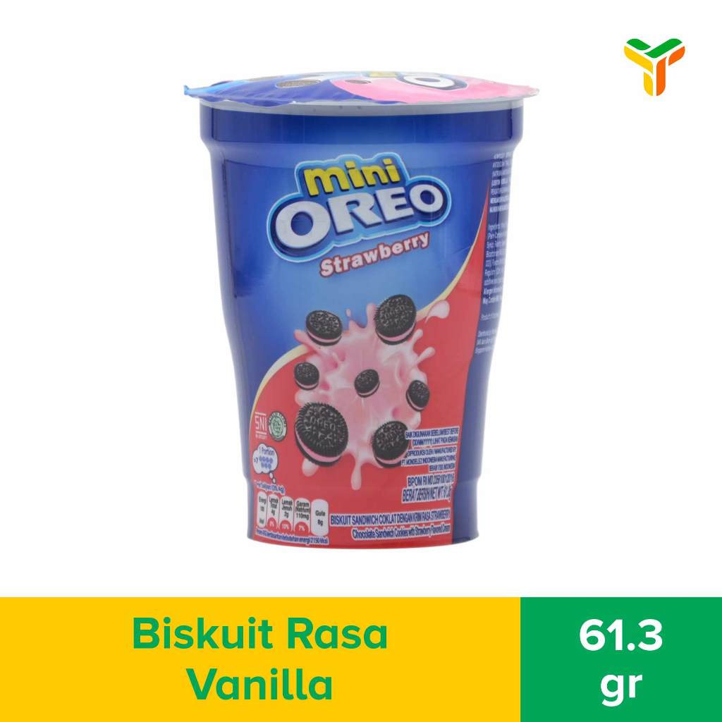 Jual Oreo Mini Strawberry Pouch/Cup 61.3Gr | Shopee Indonesia