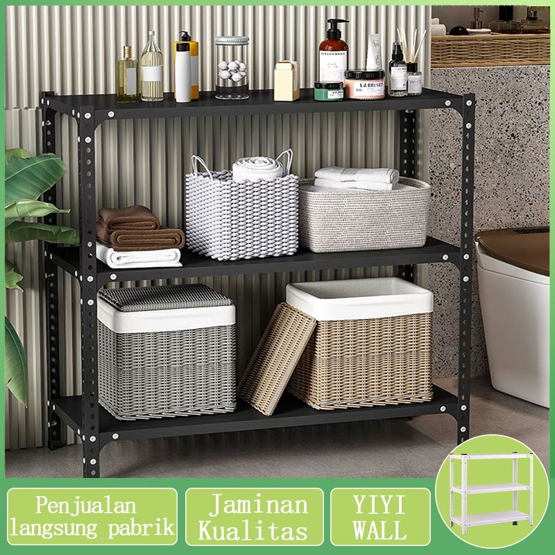 Jual 3 Lapisan Rak Besi Sudut Rak Penyimpanan Serbaguna Rak Penyimpanan ...