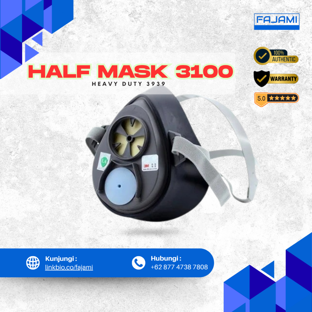 Jual Masker 3M 3100 Reusable Half - Facepiece Mask Respirator Single ...