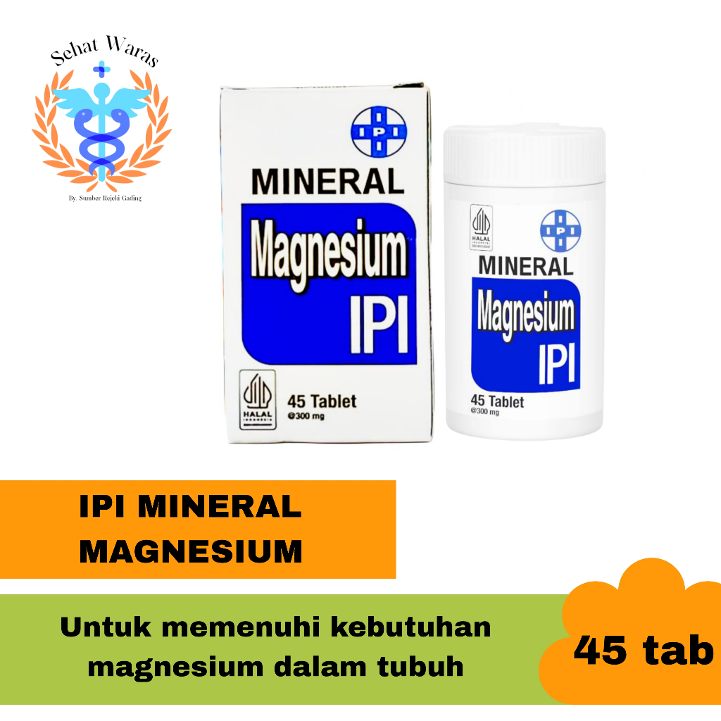 Jual Magnesium Ipi Botol 45 Tablet - Untuk memenuhi kebutuhan magnesium ...