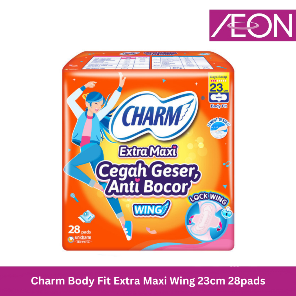 Jual Charm Body Fit Extra Maxi Wing 23cm 28pads | Shopee Indonesia
