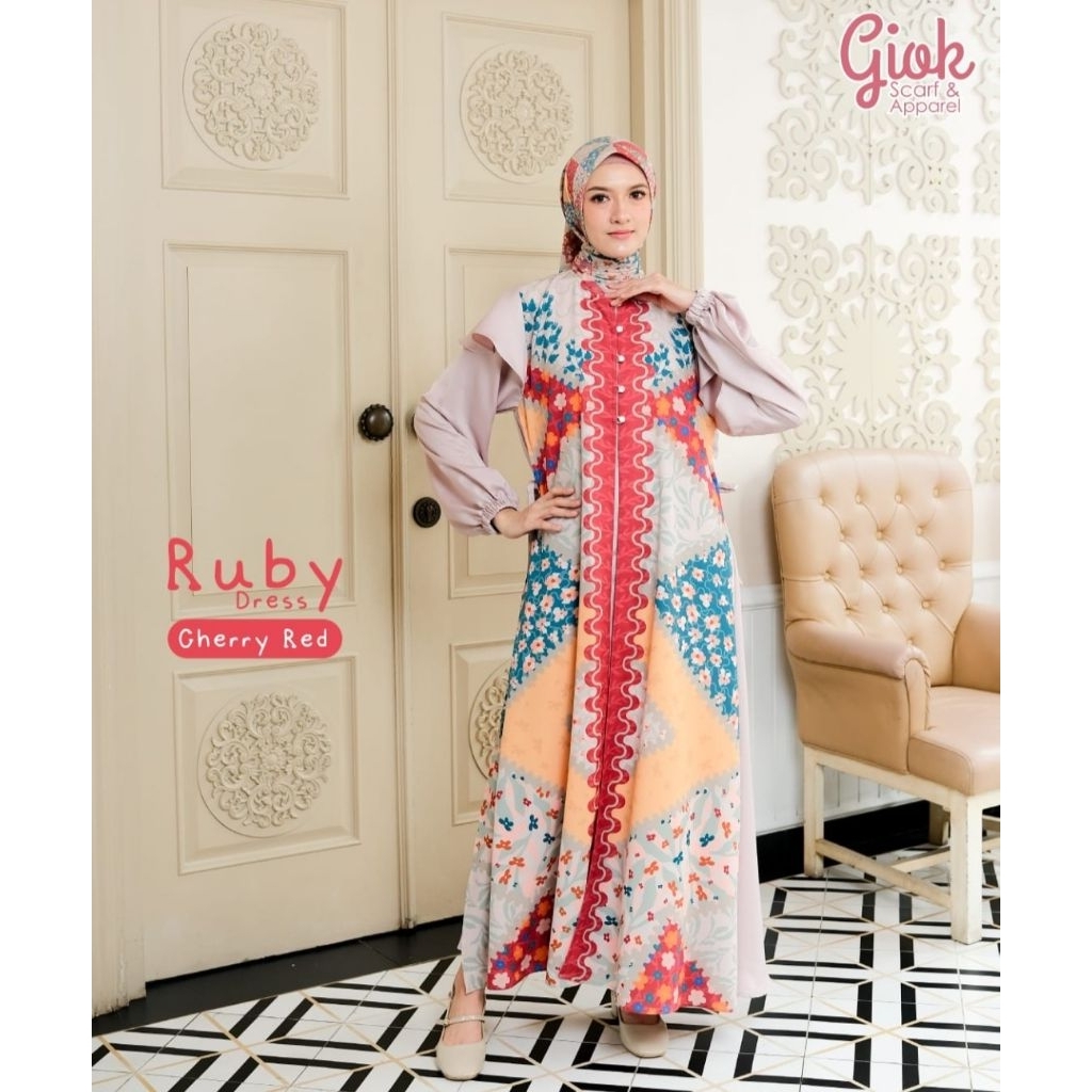 Jual RUBY DRESS GIOK TERBARU 2 WARNA | Shopee Indonesia