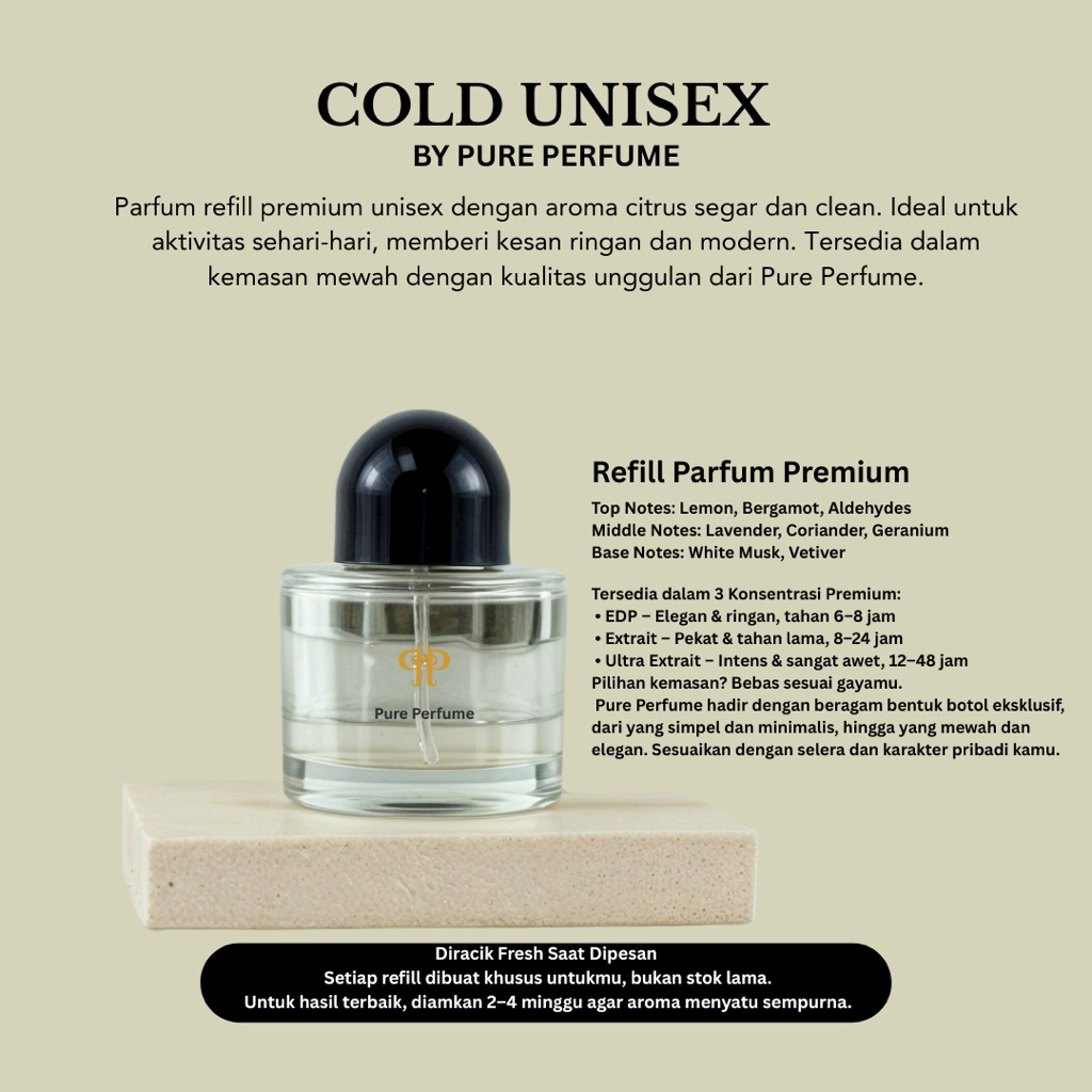 Jual Cold Unisex by Pure Perfume | Refill Parfum Premium Segar & Unik ...