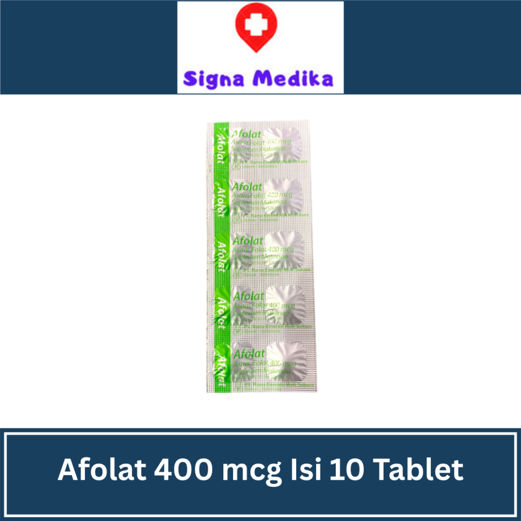 Jual Afolat Isi 10 Tablet - Asam Folat 400 mcg ( Suplemen Vitamin ...