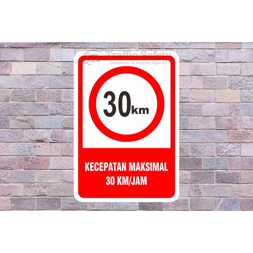 Jual Rambu kecepatan maksimal 30 km/jam - Plat Alumunium 1.2mm | Shopee ...