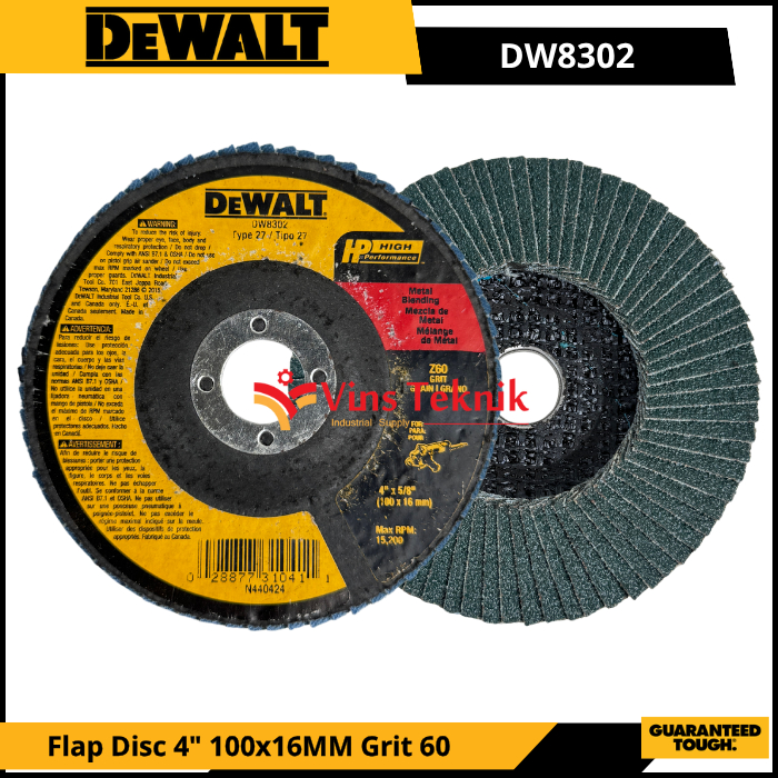 Jual DEWALT DW8302 Amplas susun Gerinda Flap Disc 4" 100x16mm Grit 60 ...