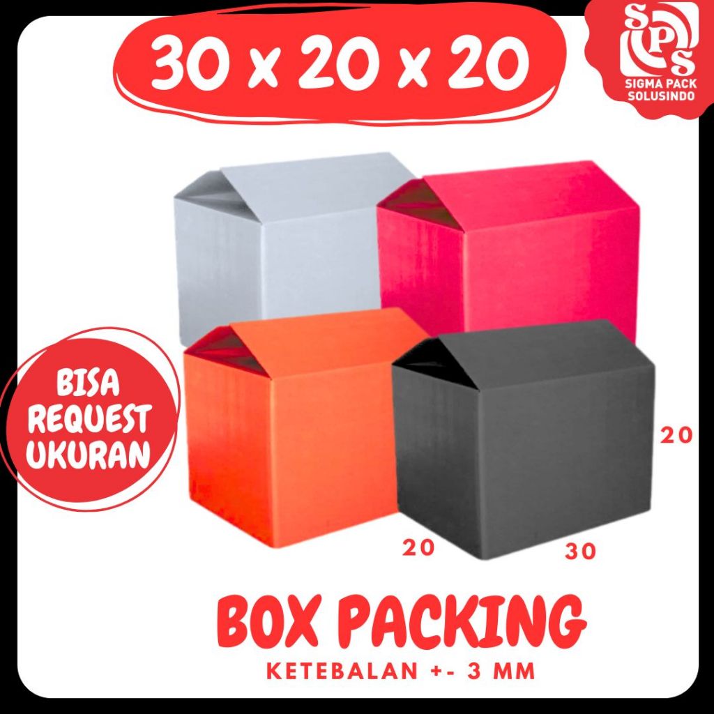 Jual Kardus 30x20x20 warna / Box 30x20x20 / Dus Botol 30x20x20 Kotak ...