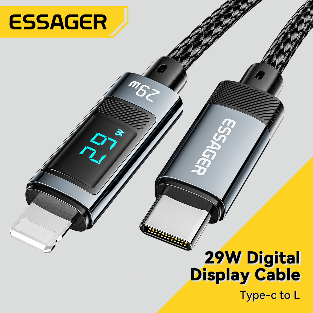 Jual ESSAGER Kabel iP 29W dengan Tampilan Digital Charging Cepat untuk ...