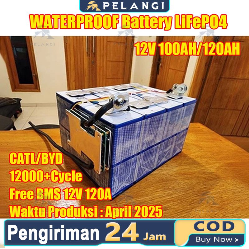 Jual 2025 Baterai 【12000+Cycle】CATL/BYD Lifepo4 12V BMS Lifepo4 Baterai 100A Baterai lithium ...