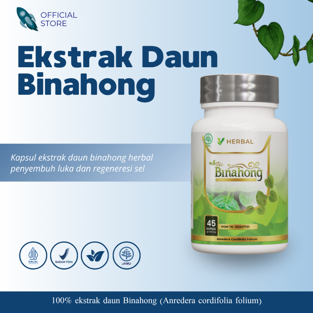 Jual Bio Binahong - Kapsul Herbal Ekstrak Daun Binahong Penyembuh Luka BPOM | Shopee Indonesia