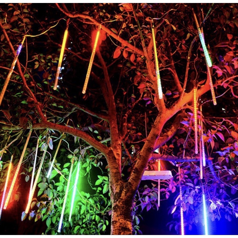 Jual Lampu Meteor LED RGB 8 Batang 3 Meter/Lampu Hujan Meteor RGB Jatuh ...
