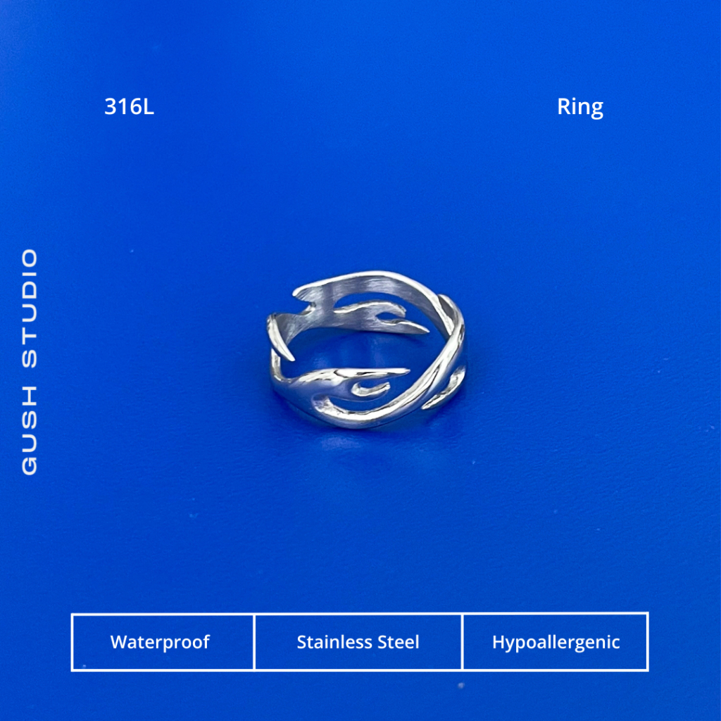 Jual GUSH STUDIO Jack Ring - Stainless Steel Anti Karat Unisex Silver ...