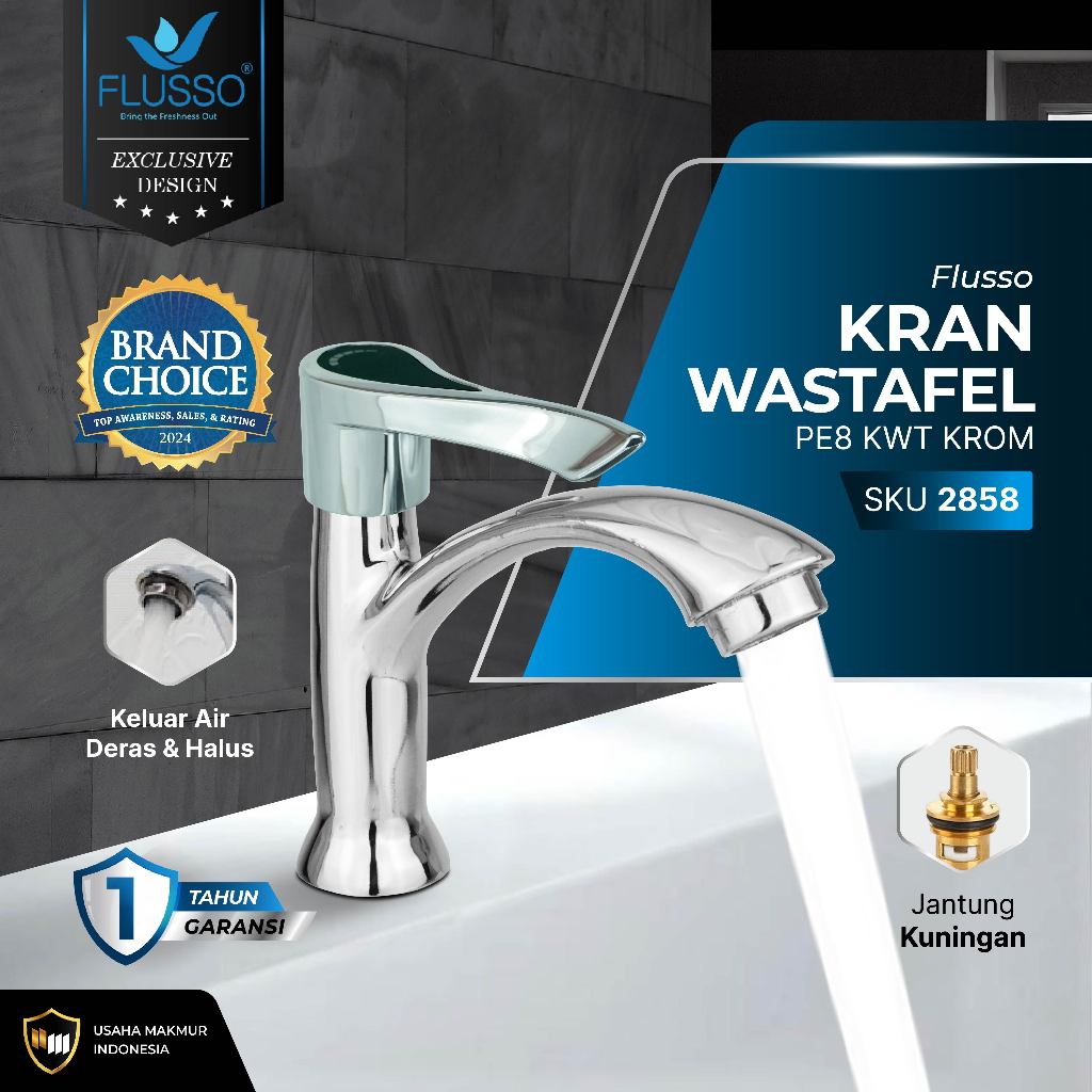 Jual FLUSSO KRAN PE8 KWT | Flusso Kran Wastafel Sink Cuci Tangan ...
