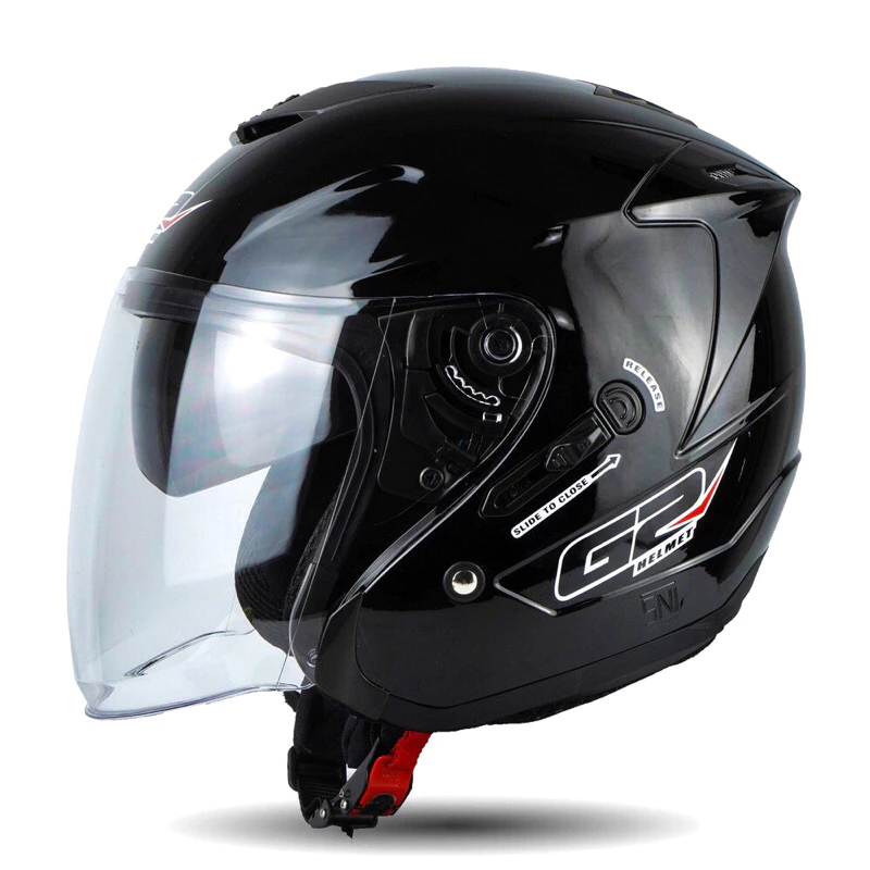 Jual Helm G2 OPTIMAX Solid ORIGINAL Helem Half Face Double Visor SNI ...