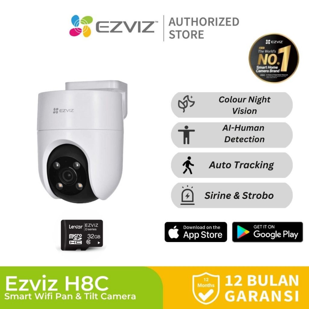 Jual [HOT PRODUCT] Ezviz H8c 2MP/4MP/5MP/8MP 2K+ Outdoor CCTV Pan ...