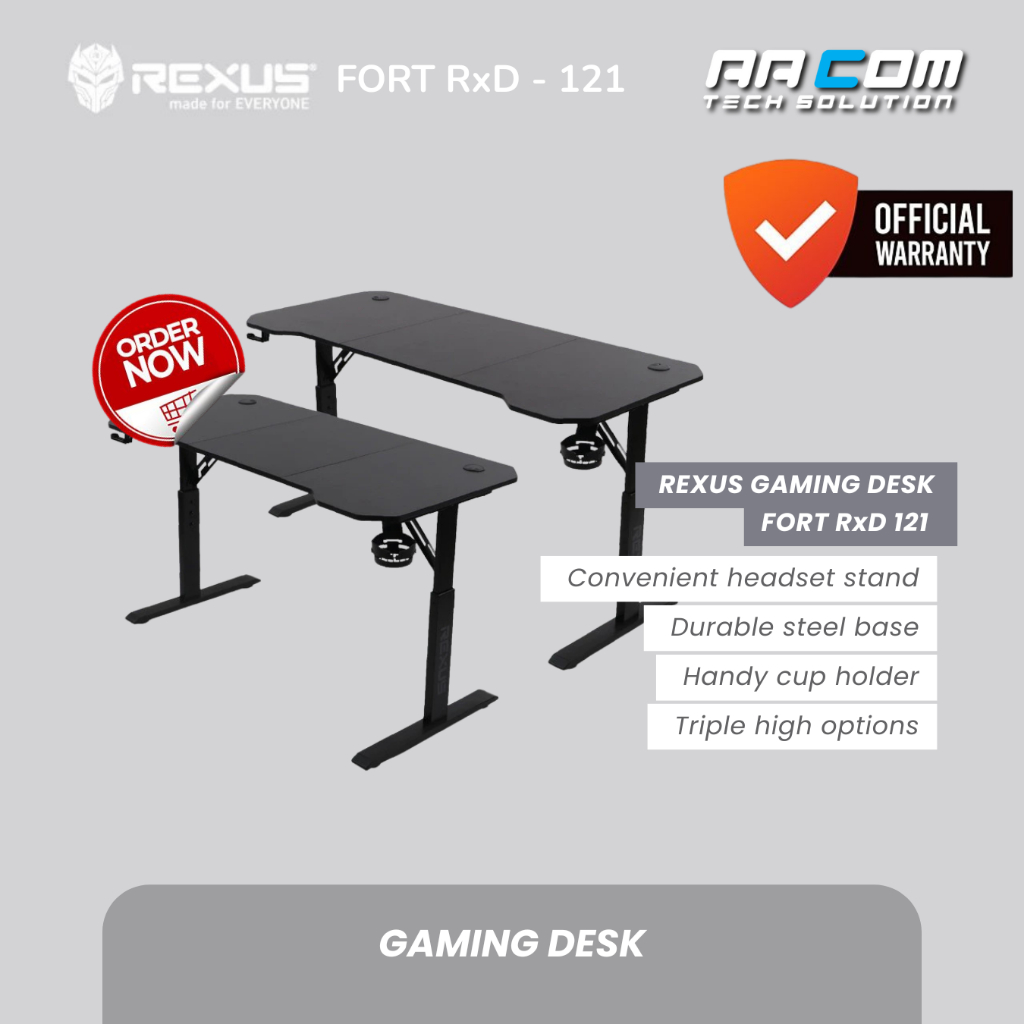 Jual REXUS STANDING DESK MEJA GAMING FORT RXD-121 | Shopee Indonesia