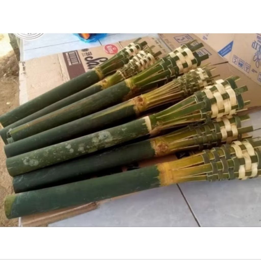Jual obor bambu/hiasan dekorasi rumah cave taman/tinggi 100 cm | Shopee ...