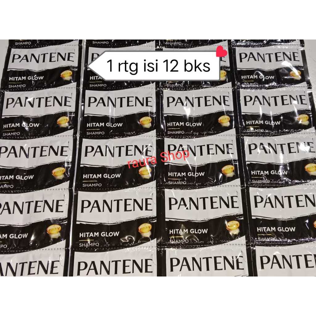Jual SAMPO PANTENE hitam SACHET / 1 RENCENG ISI 12 / 10ML | Shopee ...