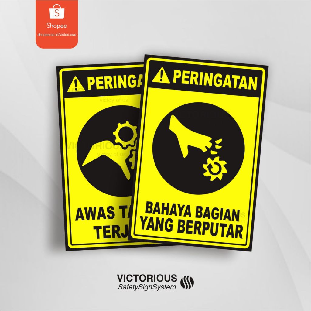 Jual Sticker Safety K3 Bahaya Mekanis Rambu Peringatan Bahaya Bagian ...