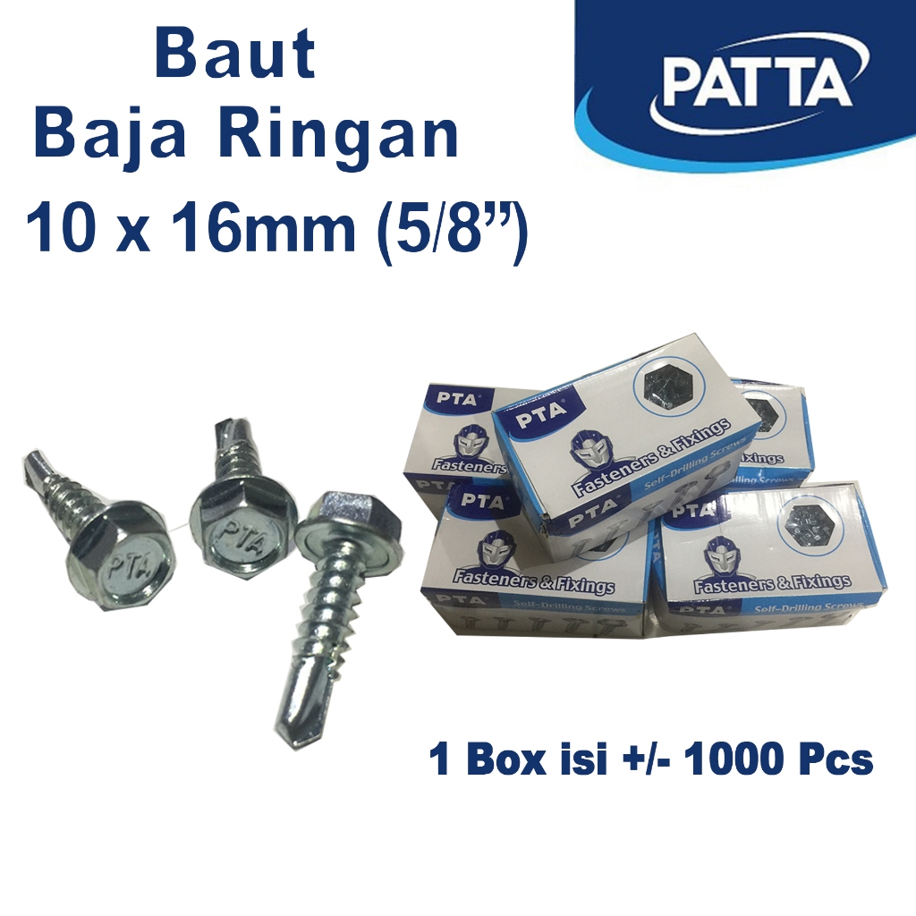 Jual BAUT TASO BAUT BAJA RINGAN 10X16 (5/8 INCH) MERK PATTA PTA ...
