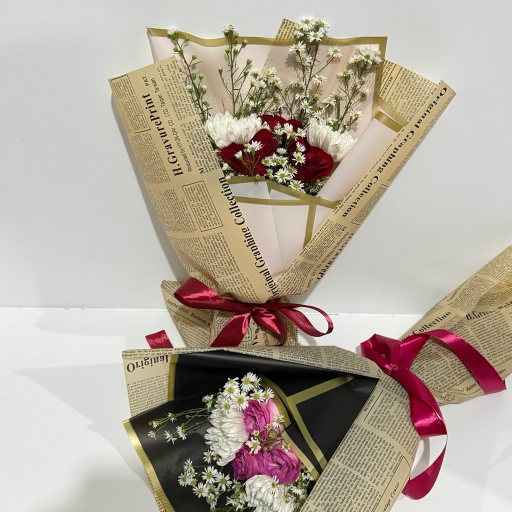 Jual buket fresh flower / bucket bunga asli untuk wisuda / ulangtahun ...