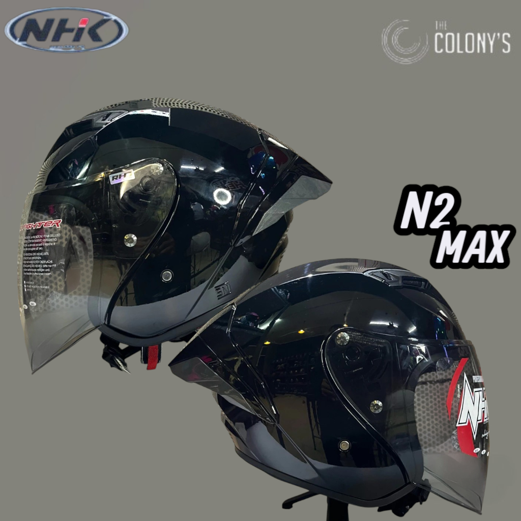 Jual Helm NHK N2 MAX Single Visor RHD LENS - Helm half Face NHK ...