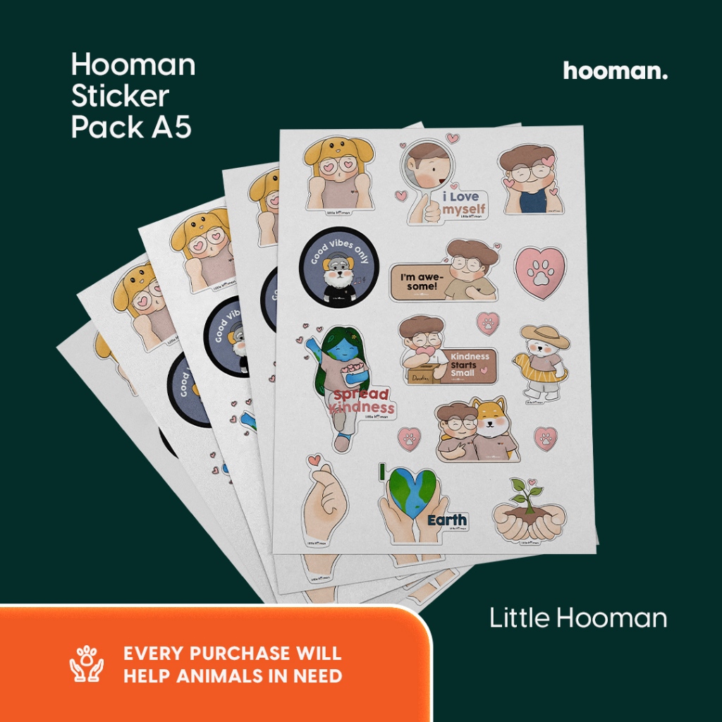 Jual Hooman Sticker Pack A5 - Little Hooman | Shopee Indonesia
