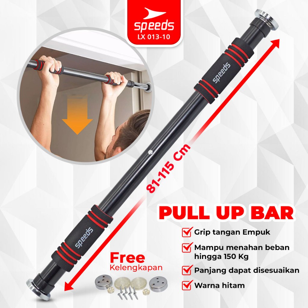 Jual SPEEDS Pull Up Bar Door Bar Tiang Pull Up Chin Up Bar Alat ...