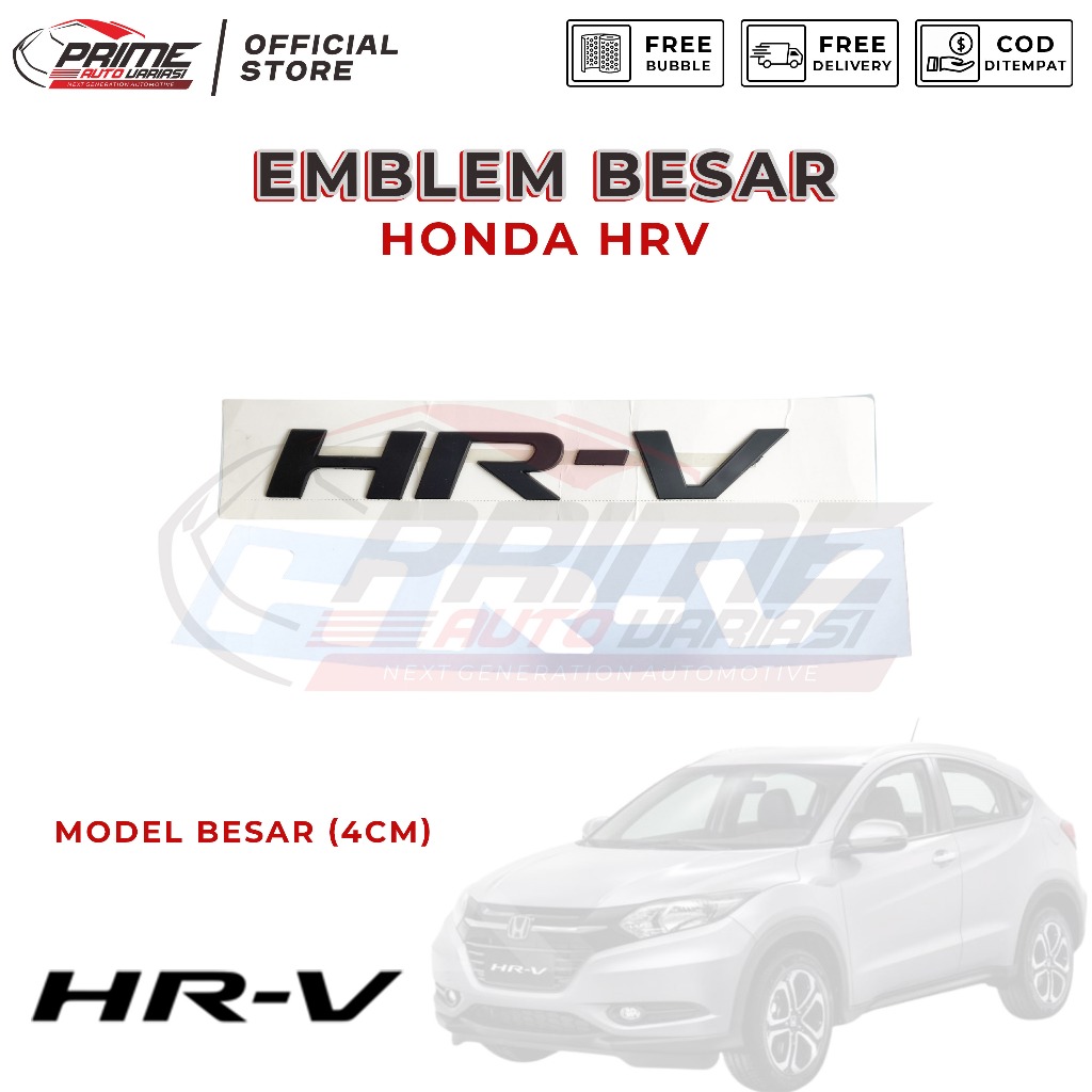 Jual Emblem Kap Mesin HRV Logo Kap Mesin HRV Emblem Honda HRV - HITAM ...