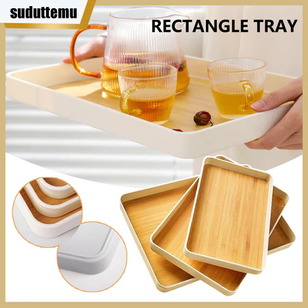 Jual Wooden Tray Jati Belanda Rectangle Tray Tatakan Aesthetic Persegi ...