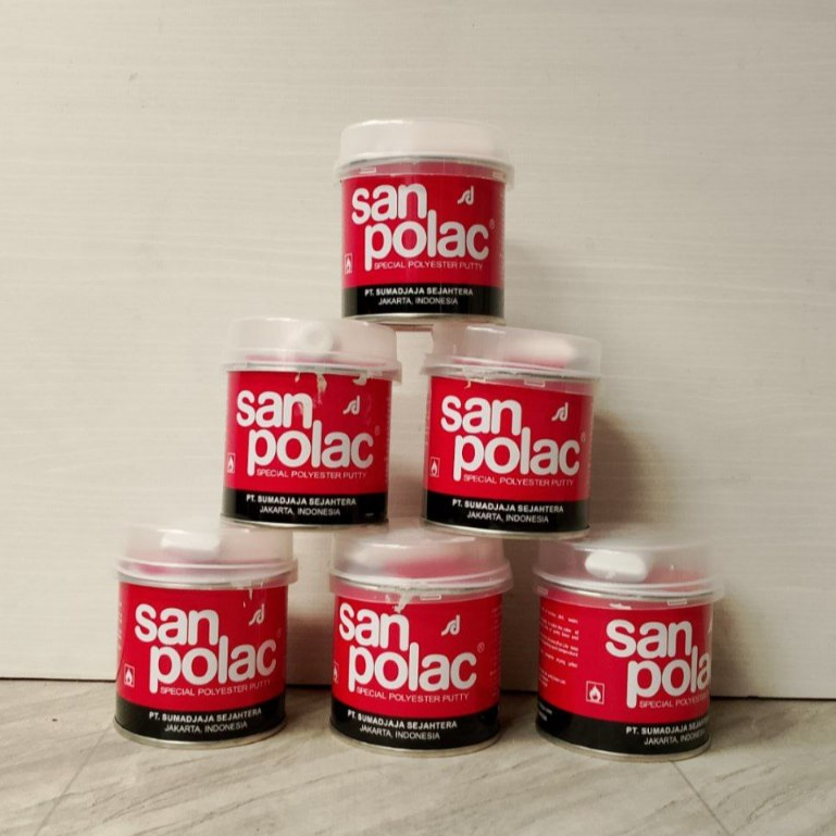 Jual Dempul Putty Sanpolac Plus Hardener Plus Kape Plastik Mini 1/4Kg 1 ...