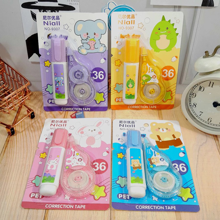 Jual VHP - Correction Tape 2in1 / Tipex Set Cair kertas warna pastel ...