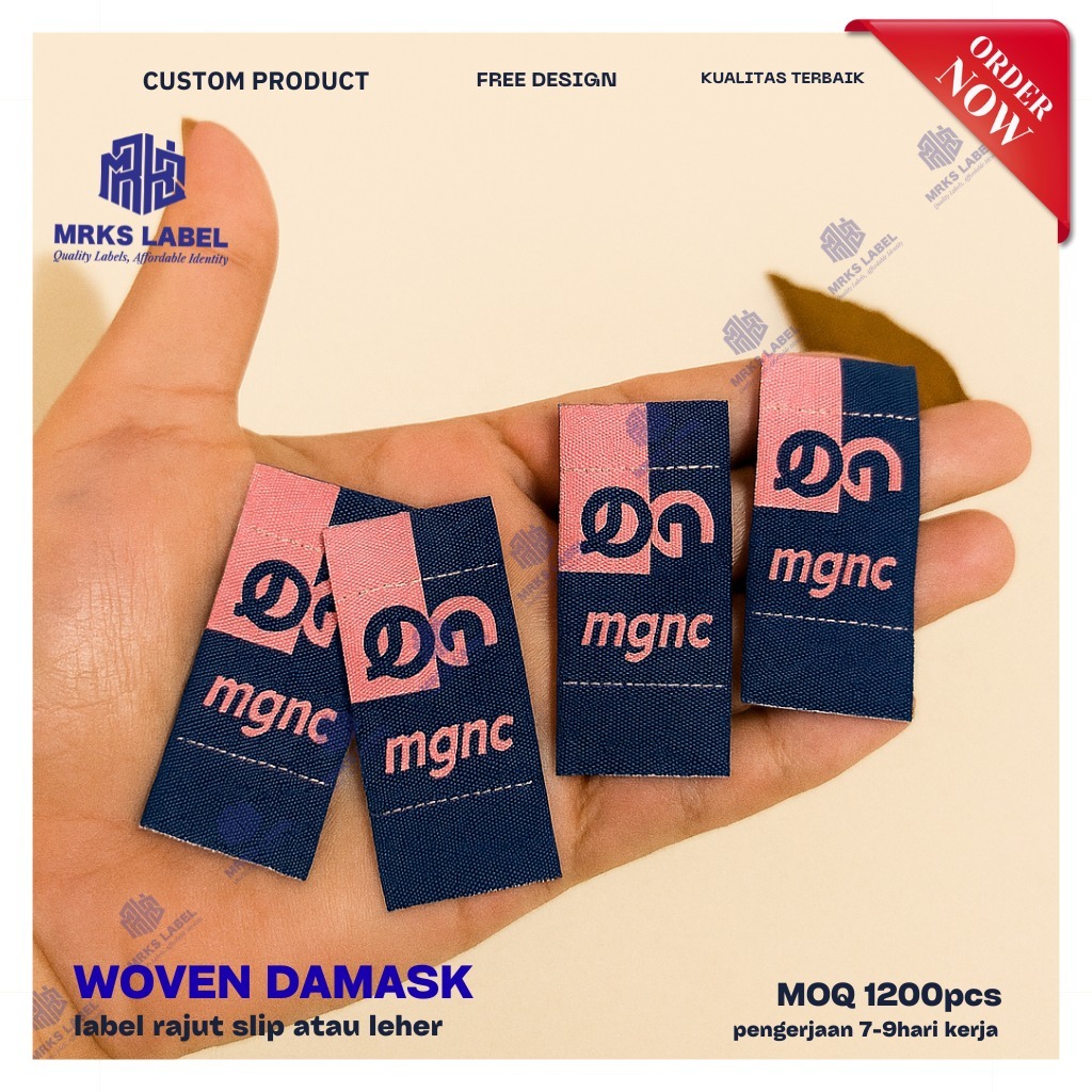 Jual free design label merek/label bordir custom/ label pakaian /label ...