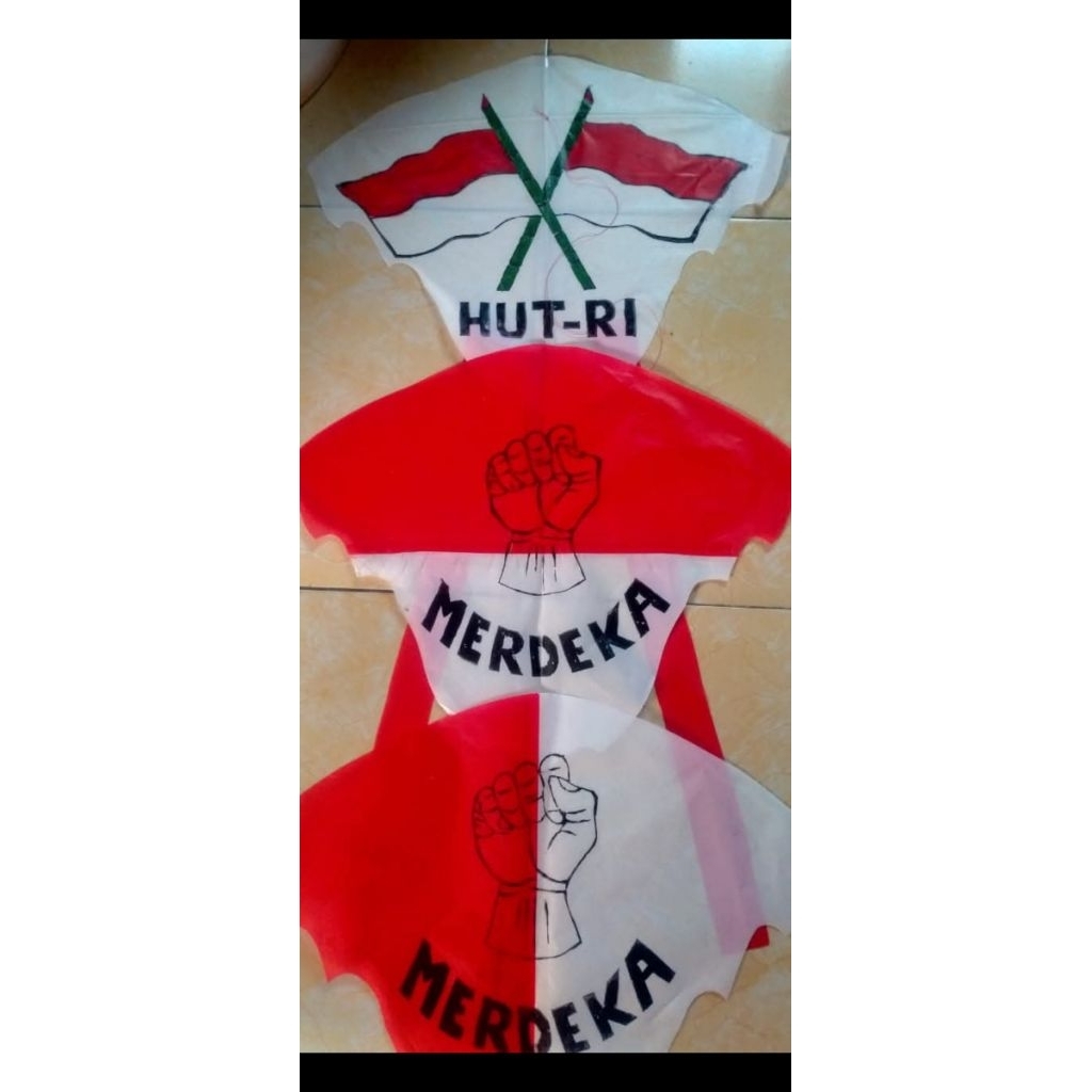 Jual layangan motif bendera Indonesia 2 kodi (40pcs) | Shopee Indonesia