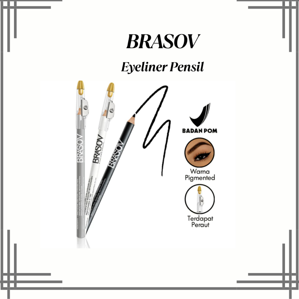 Jual Brasov Eyeliner Pencil 1.1g/Eyeliner Pensil | Shopee Indonesia