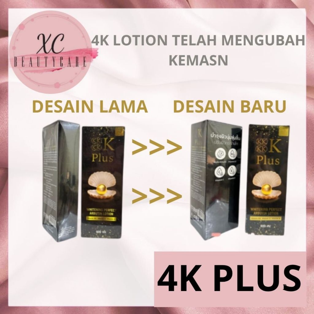 Jual 4K Plus Whitening Perfect Arbutin Lotion 500ml / 4k lotion / 4k ...