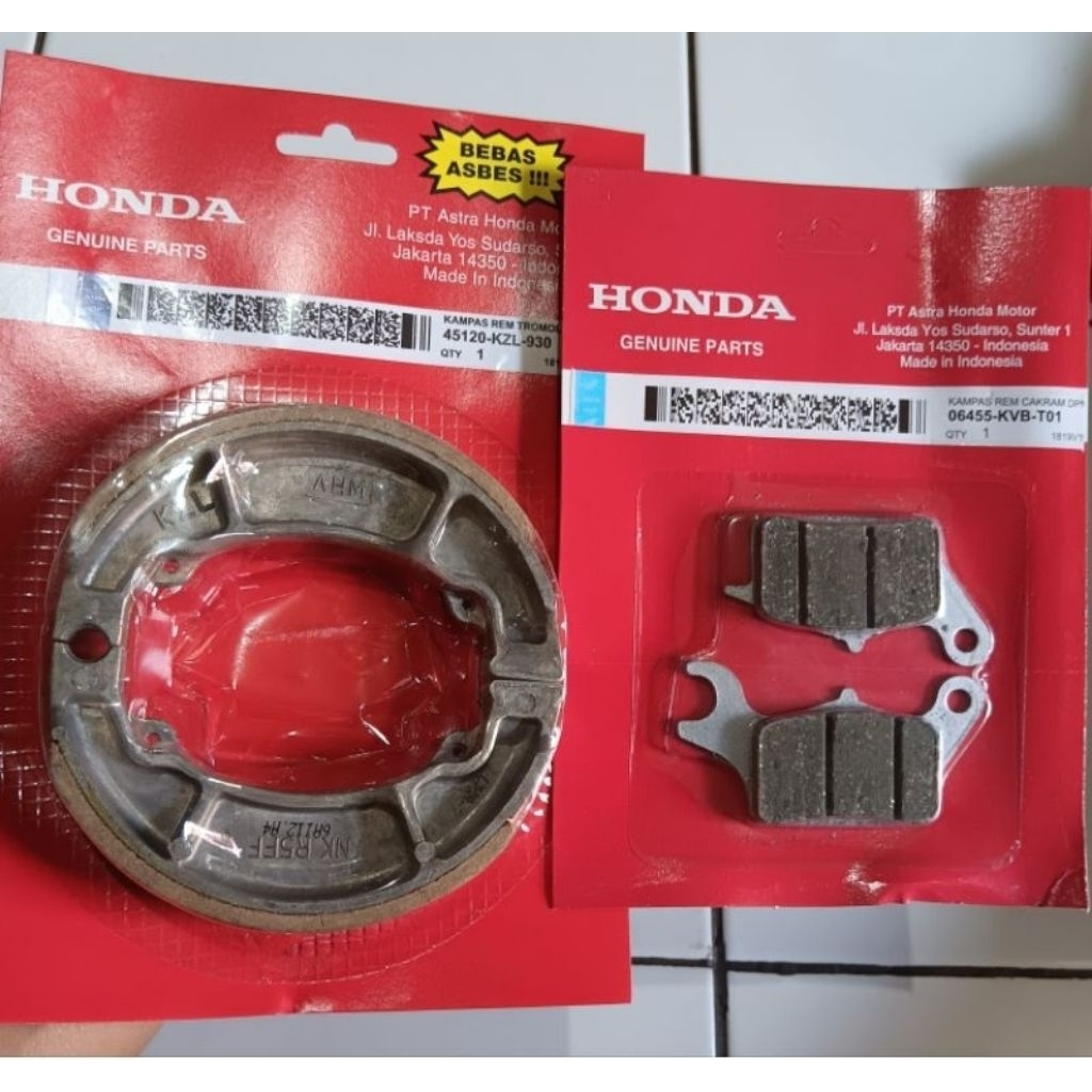 Jual PAKET KAMPAS REM DEPAN DAN BELAKANG BEAT KARBU BEAT F1 SCOOPY ...