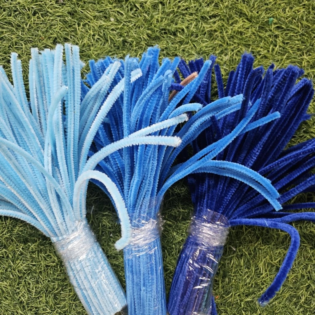 Jual 30 warna 100pcs kawat bulu mercy pipe cleaner flower bahan bunga ...