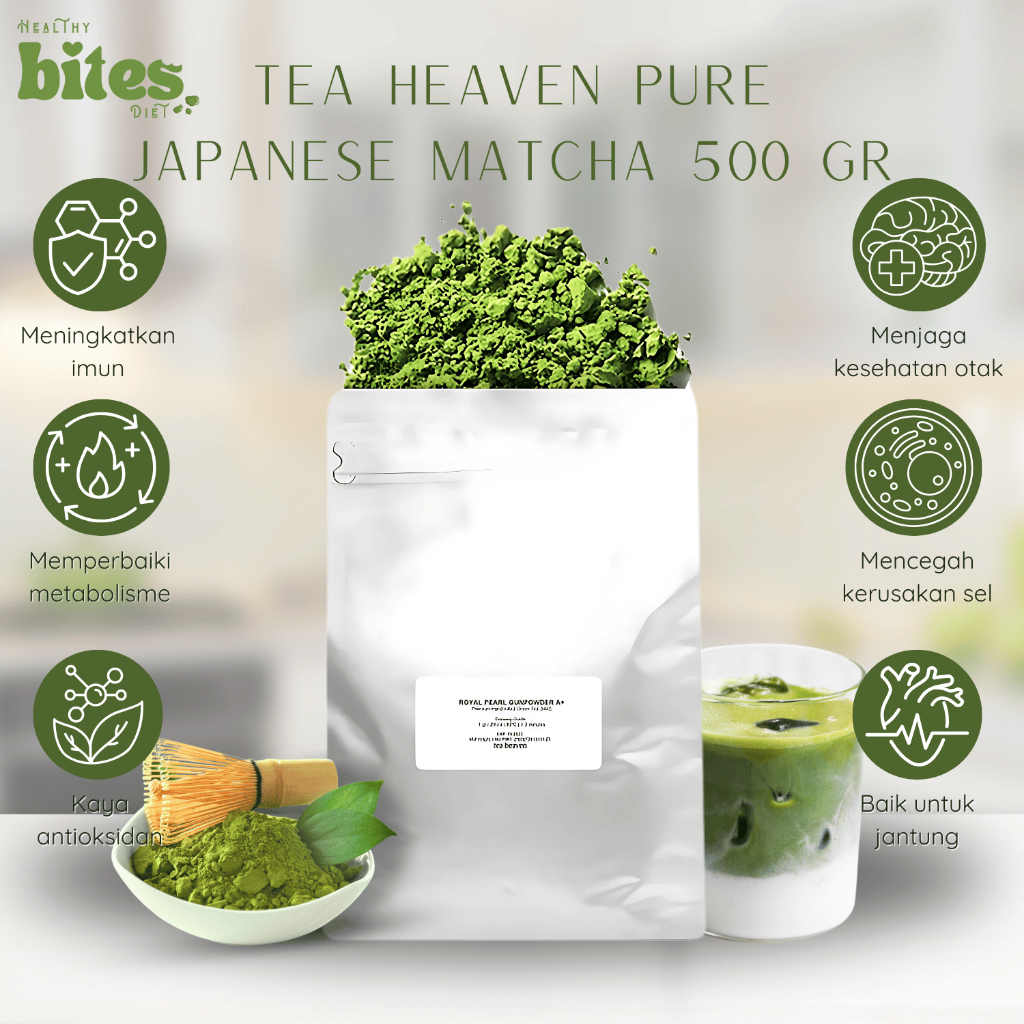 Jual Pure Matcha Powder 500gr Tea Heaven Pure Japanese Matcha Bubuk ...