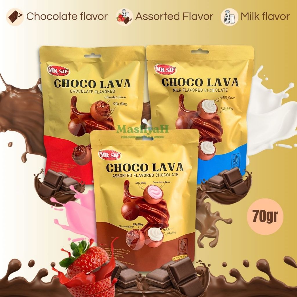Jual MR SIF CHOCO LAVA 70GR Choco Lava Snack Choco Ball Filling ...
