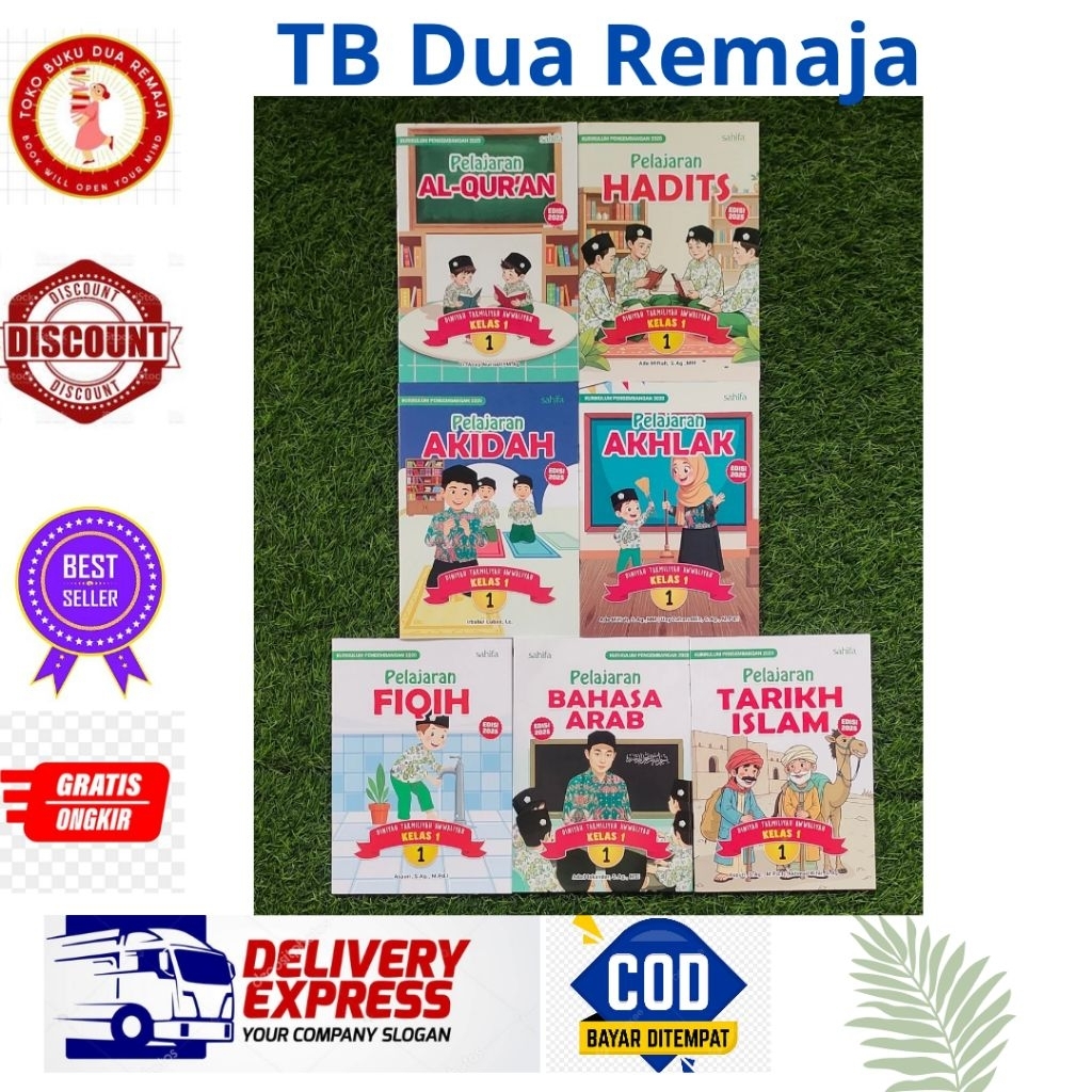 Jual Buku MDTA Satu PAKET 7 MAPEL Untuk Kelas 1 Kurikulum 2020 EDISI ...