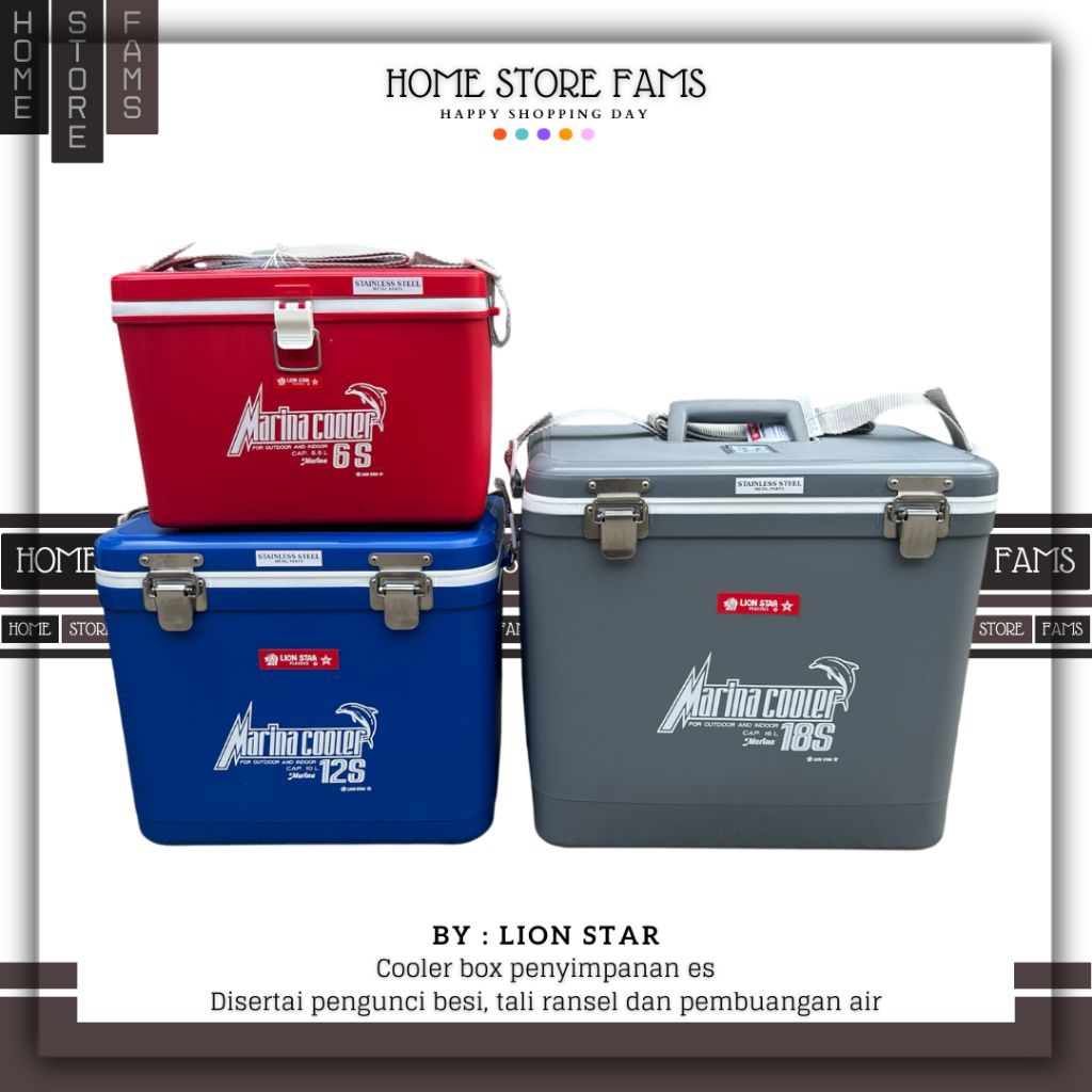 Jual Lion Star - Marina Cooler Box 6s,12s,18s - Container Box Es - Penyimpanan Minuman | Shopee ...