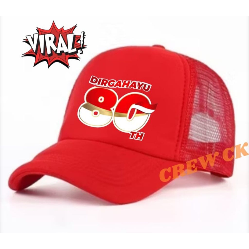 Jual Topi HUT RI 80 Tahun | Topi Dirgahayu 17 Agustus Merah Putih Keren ...