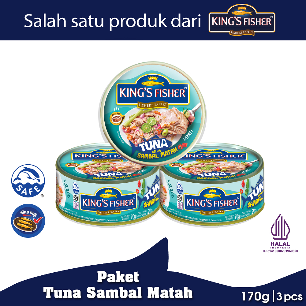 Jual Paket 3 pcs King's Fisher Tuna Sambal Matah Daging Tuna Makanan ...