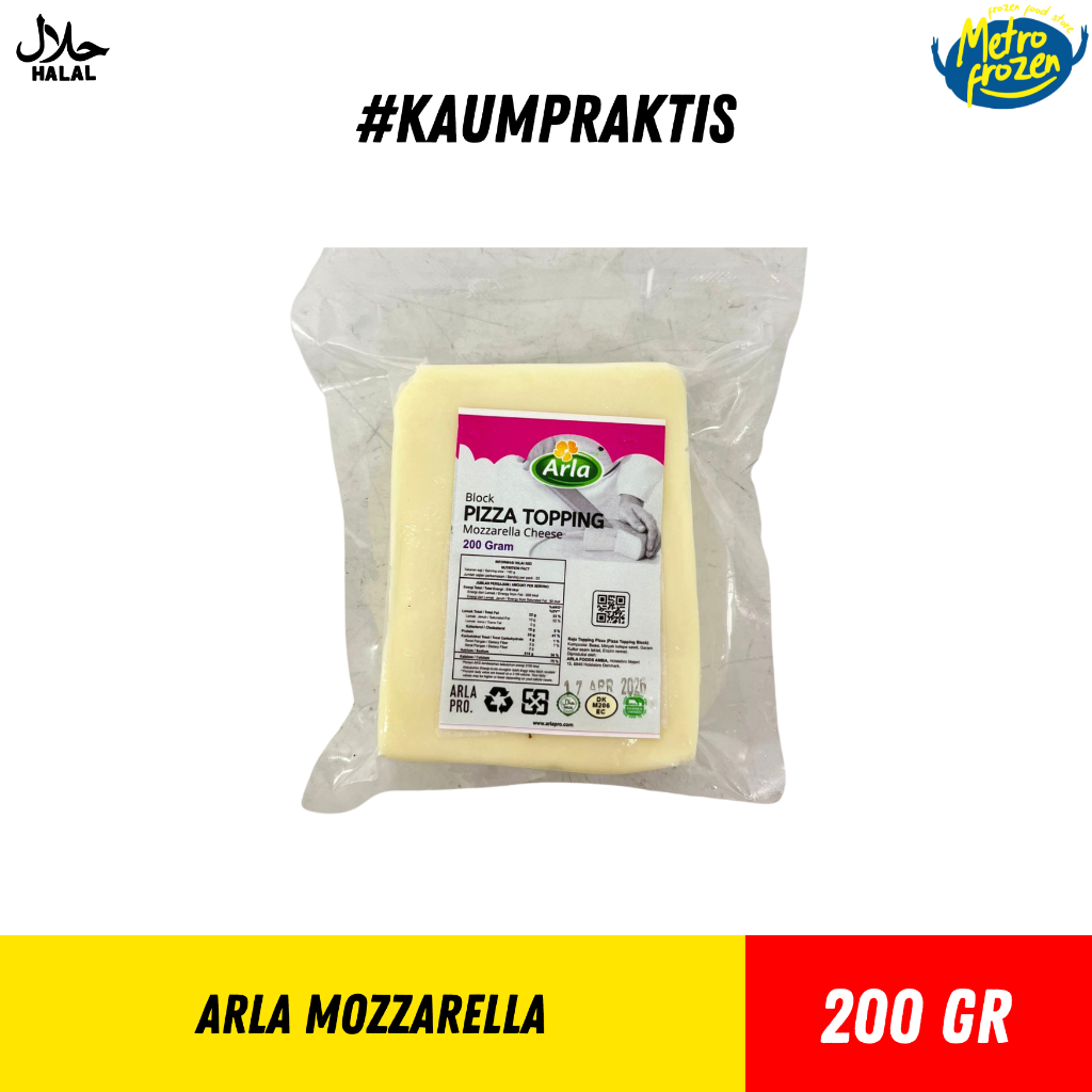Jual ARLA Mozzarella Cheese 200gr //keju mozzarella molor //mozzarella ...