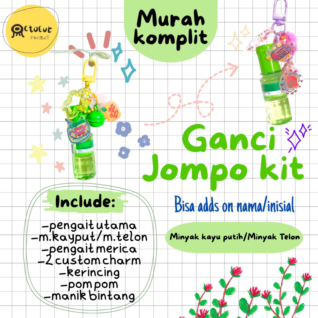 Jual [MINYAK KAYU PUTIH/TELON] GANTUNGAN KUNCI JOMPO KIT VIRAL/BAG ...