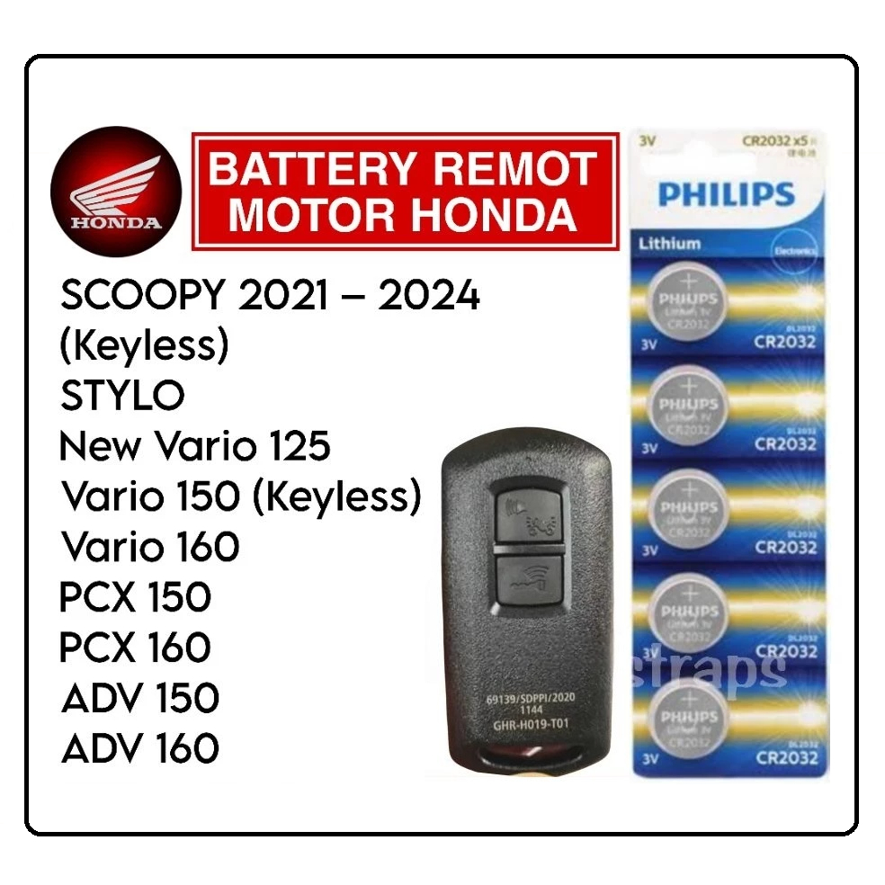 Jual Baterai Remote Motor Honda Philips | Shopee Indonesia