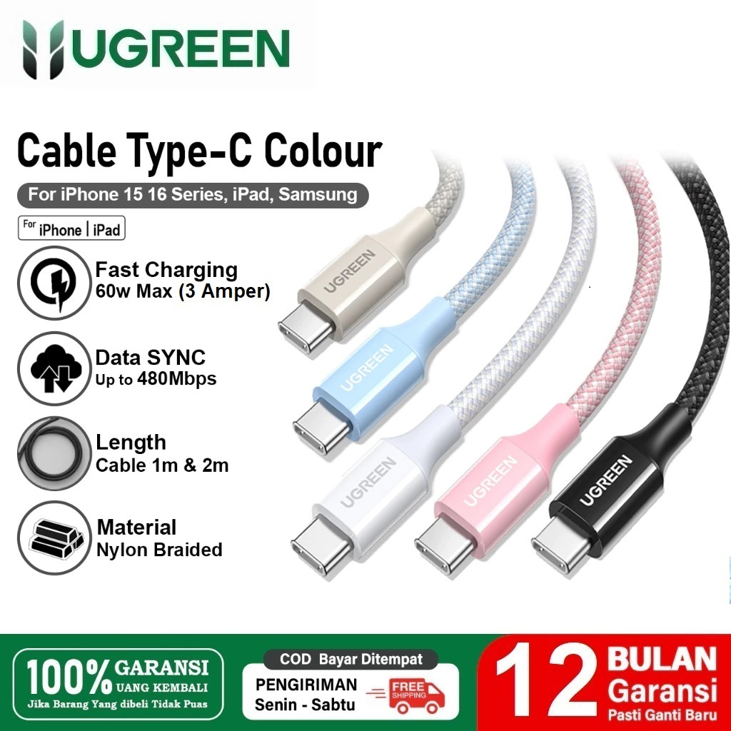 Jual UGREEN Kabel Data iP 15 16 16 pro 16 pro Max S*ms*ng Pix3l Android ...