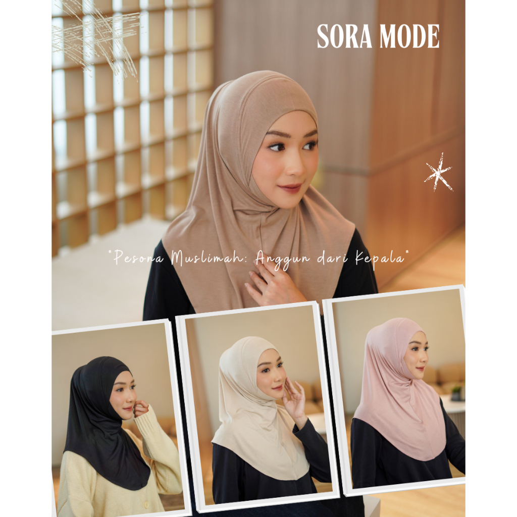 Jual Sora Mode - Hijab Bergo Dagu Size M | Hijab Instant Malaysia ...